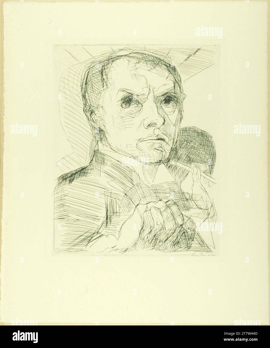 Max Beckmann Faces; Self -portrait. Etching, handmade paper 1918 , 1918 ...