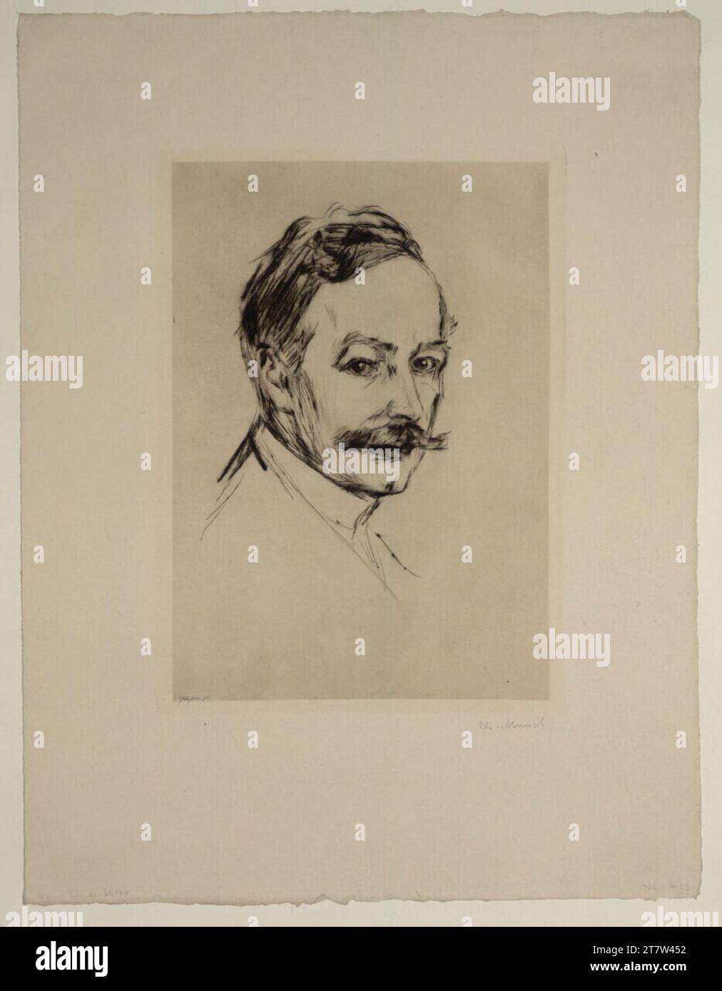 Edvard Munch Dr. Max Linde. Colding and copper plate in black 1902 ...