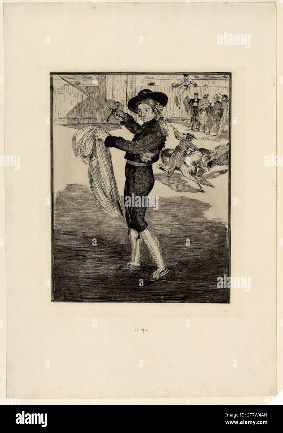 Edouard Manet Victorine Meurand in the costume of a Matador. etching ...
