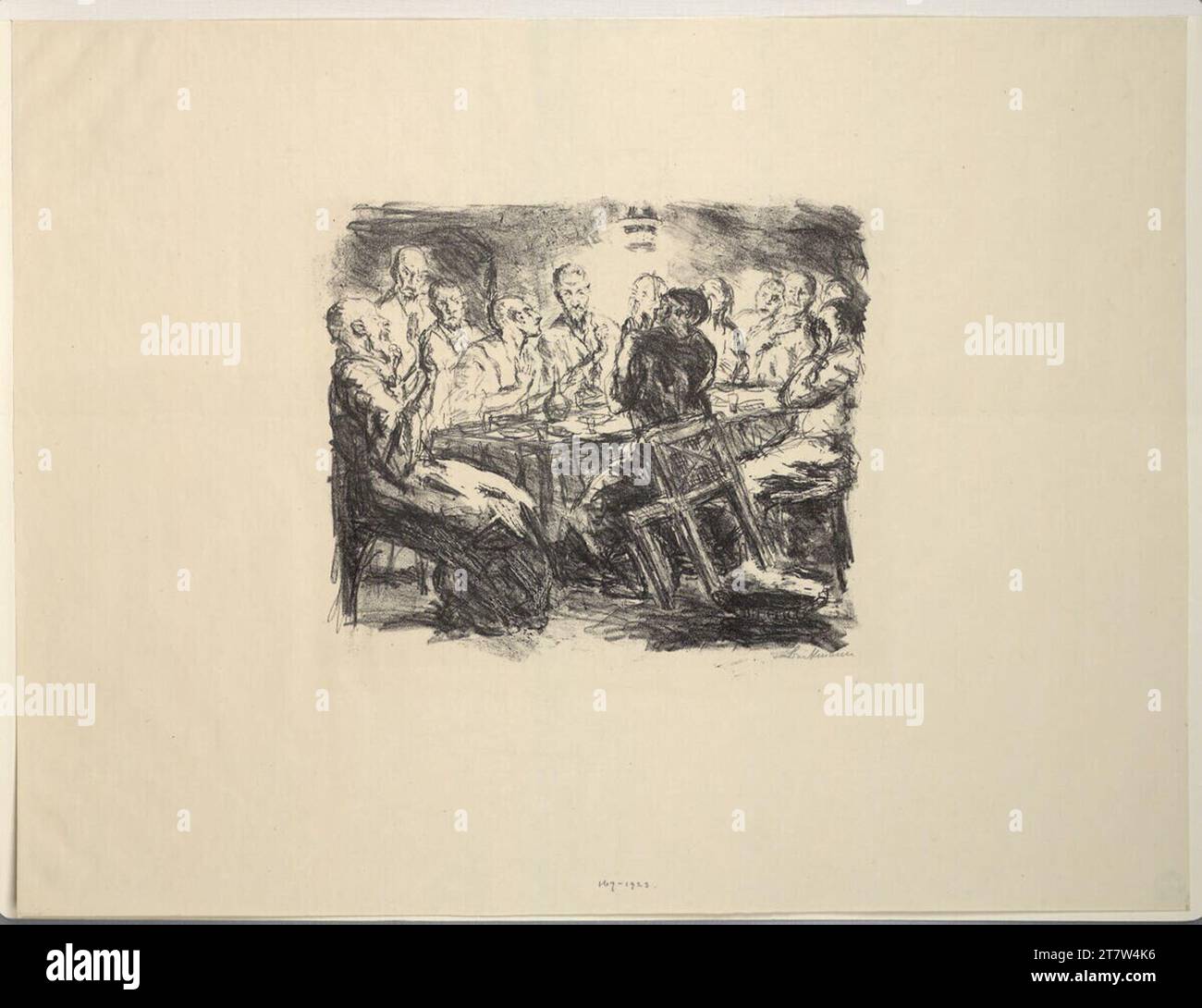 Max Beckmann Christ and the disciple. Lithography 1911 , 1911 Stock ...