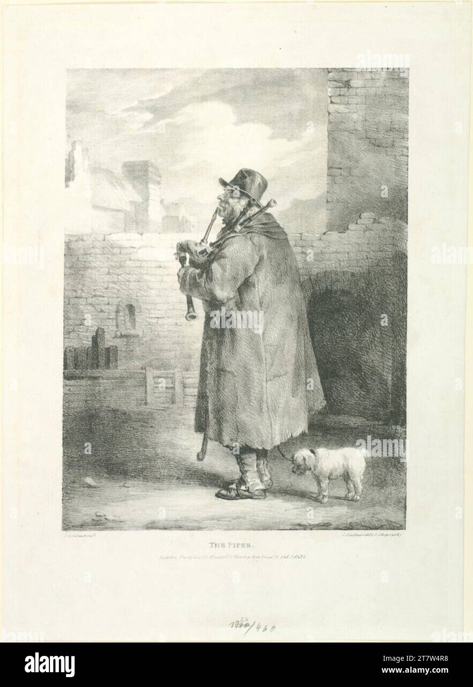 Théodore Géricault The Piper. Lithography 1821 , 1821 Stock Photo - Alamy