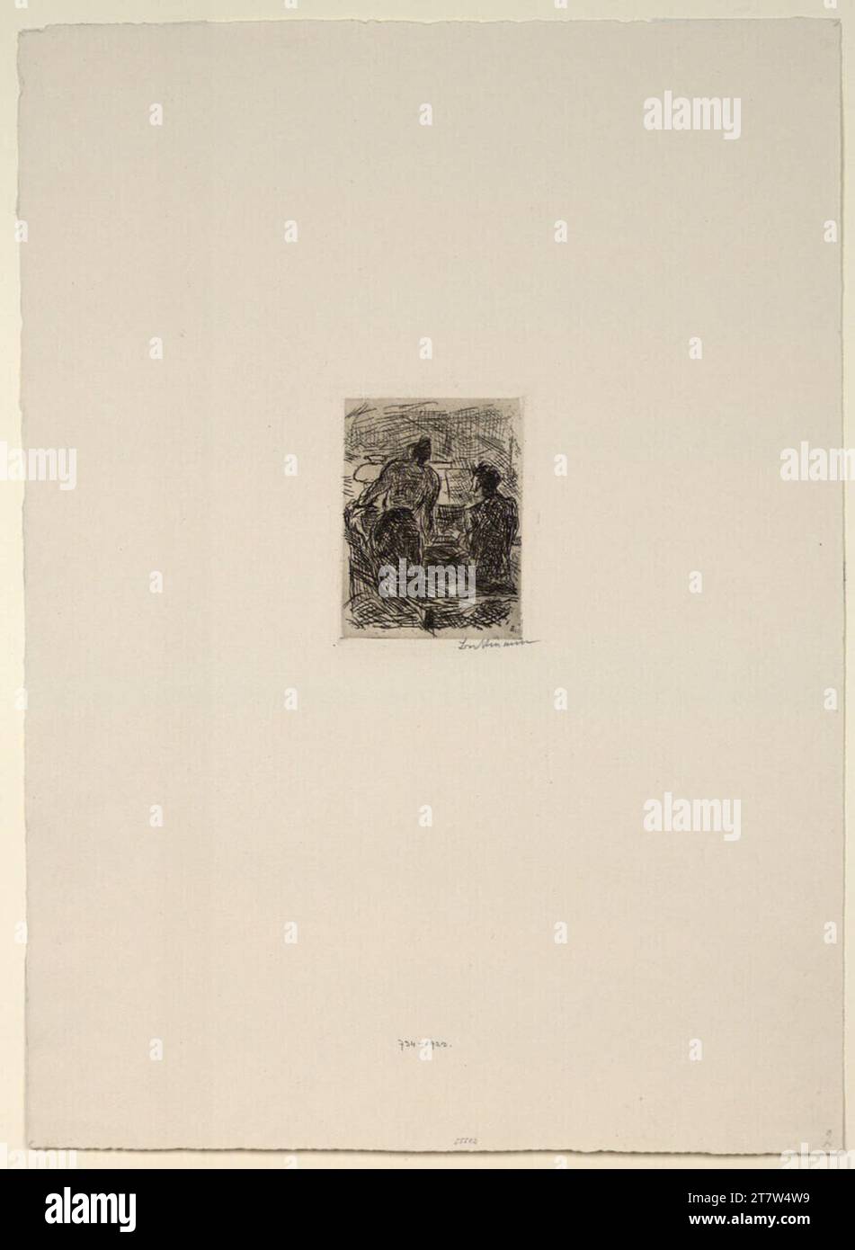 Max Beckmann At the piano. etching (1920) , 1920 Stock Photo - Alamy