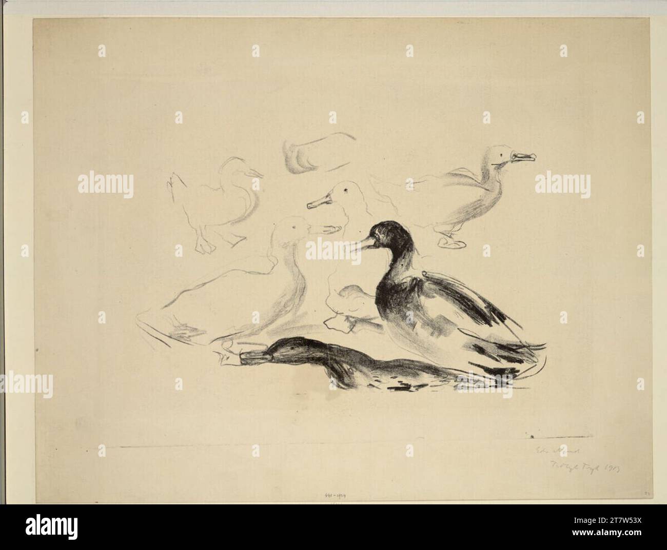 Edvard Munch Either. Lithography with litho -series in black 1913 ...