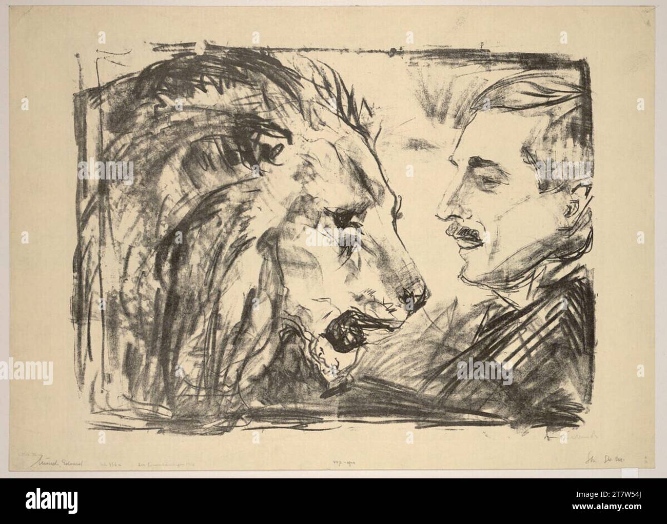 Edvard Munch The lion volume. Lithography with litho -series in black ...