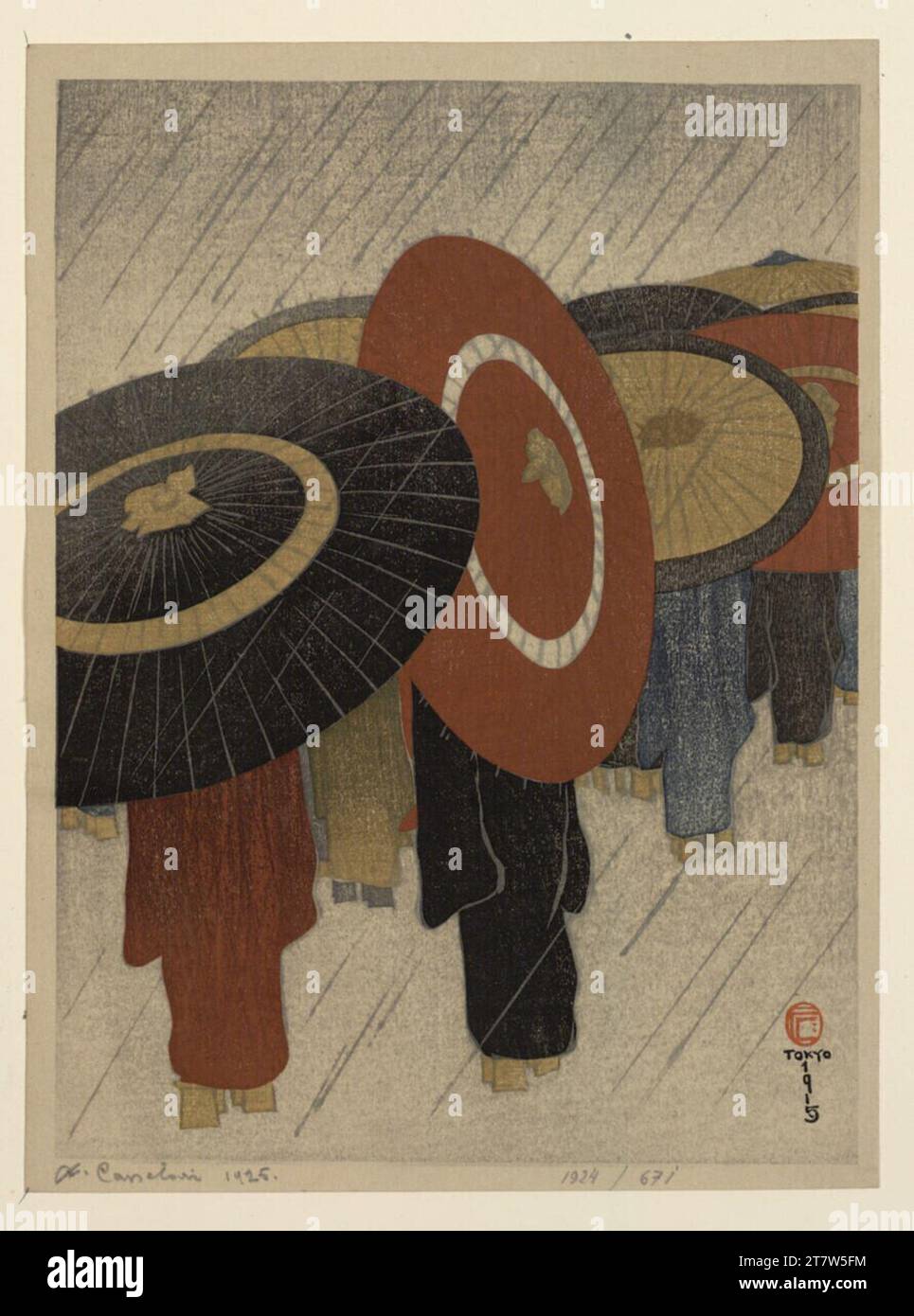 Friedrich Capelari Rain pattern. Color cutting 1925 , 1925 Stock Photo ...