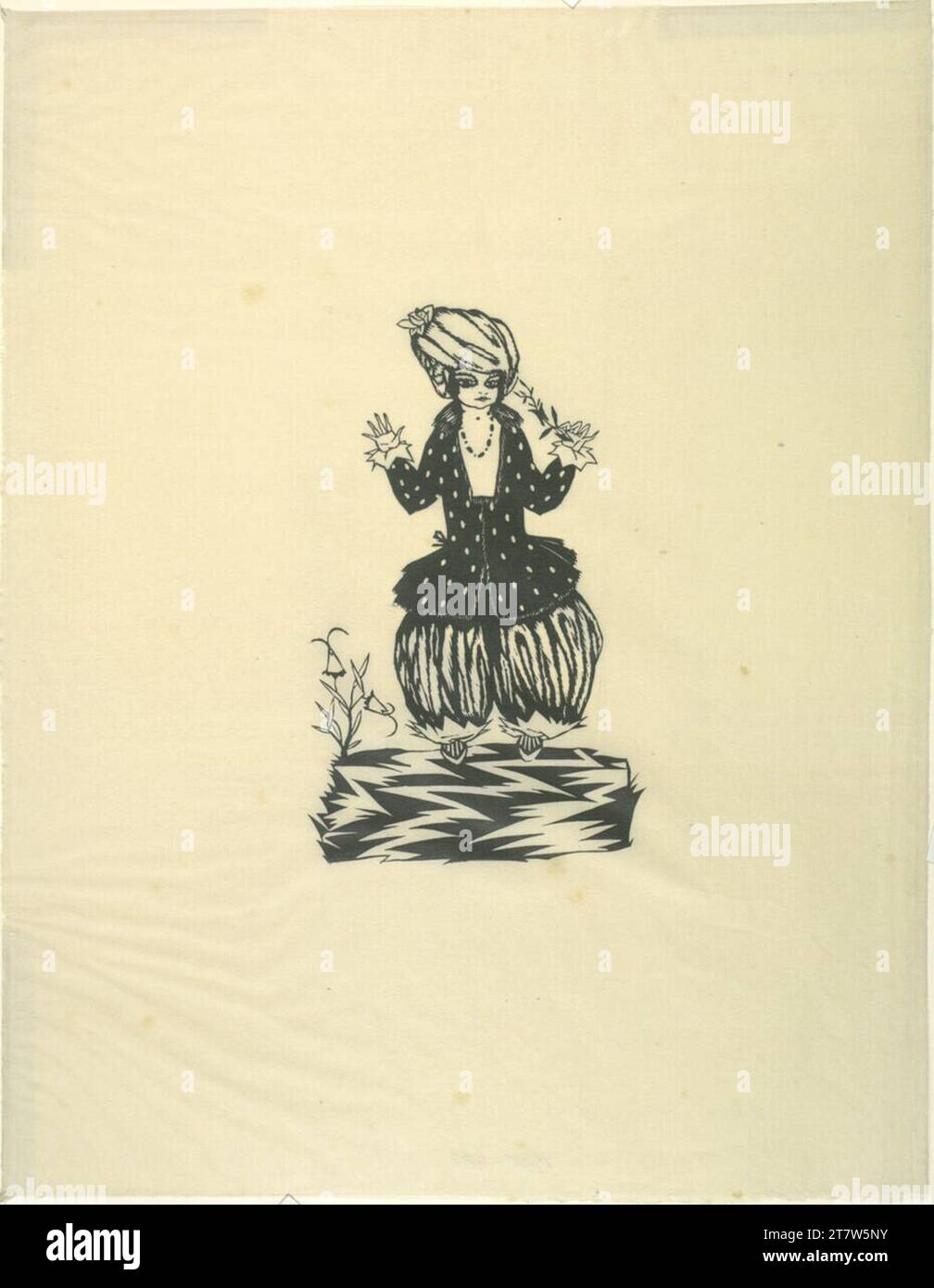 Dagobert Peche Little Turk ("Hassan"). Linol cut; Japanese paper 1915 ...