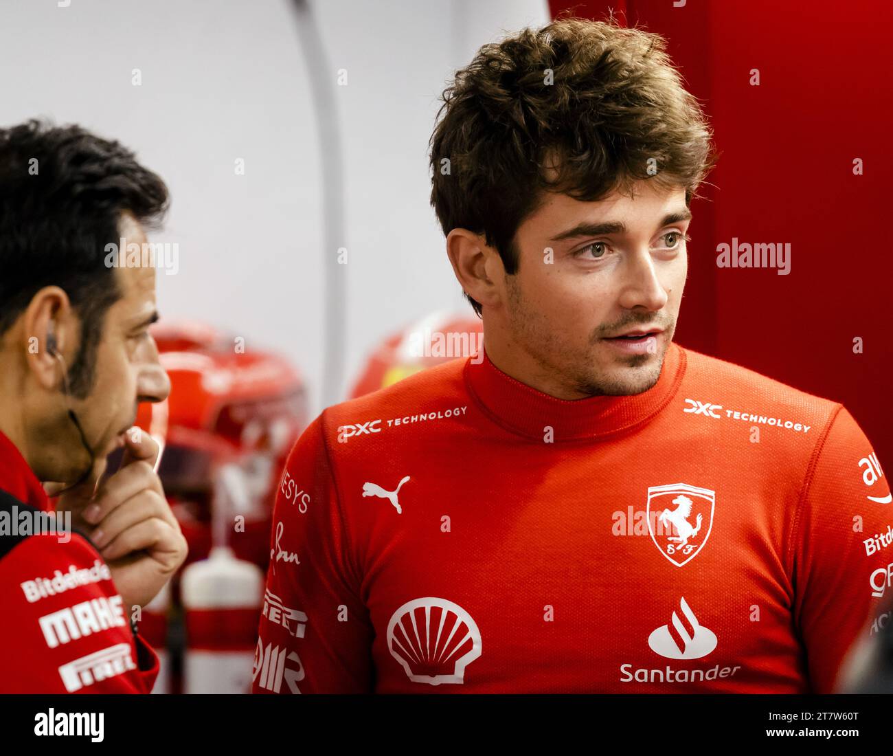 LAS VEGAS - Charles Leclerc (Ferrari) prior to the 2nd free practice in ...