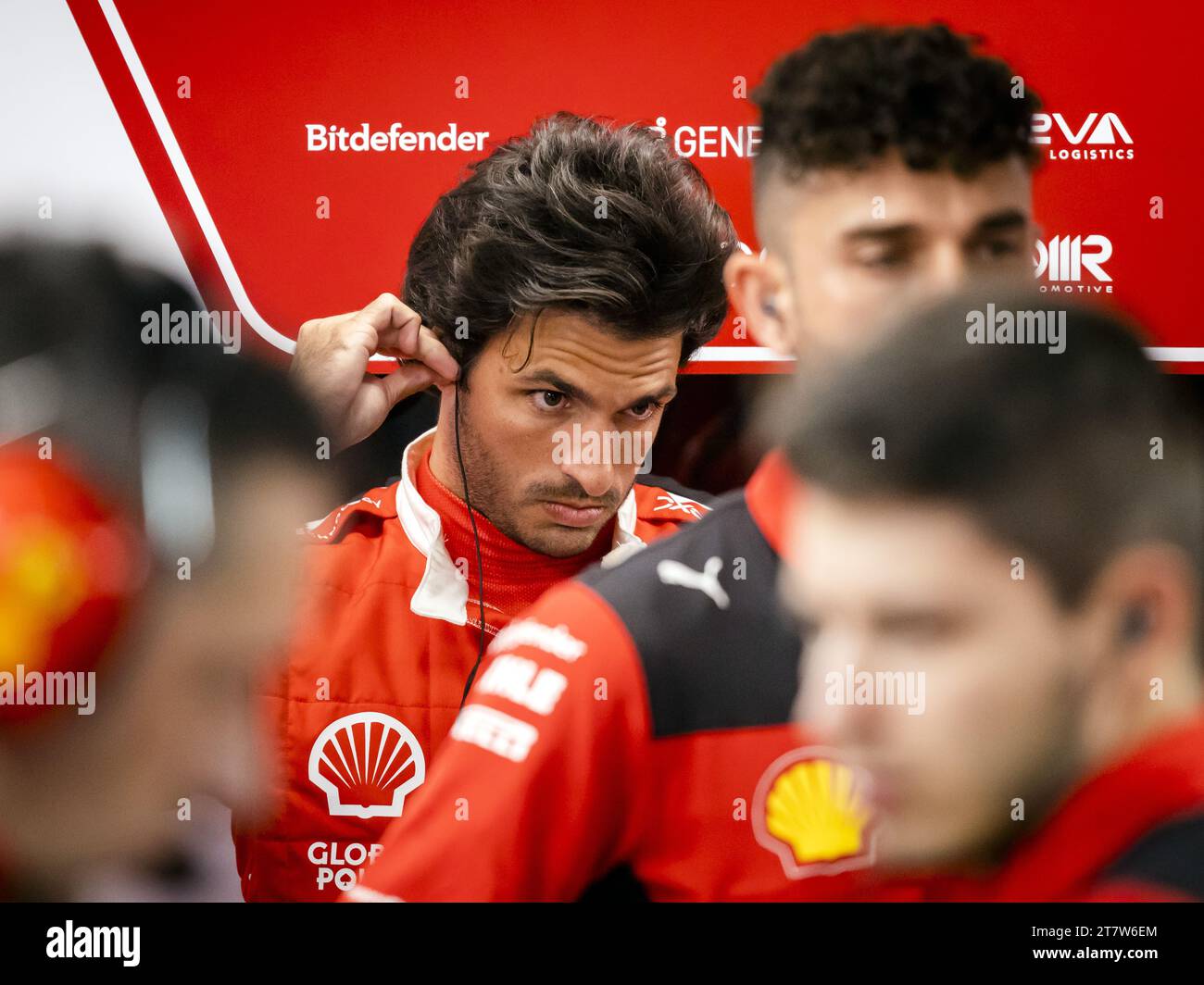 LAS VEGAS - Carlos Sainz (Ferrari) prior to the 2nd free practice in ...