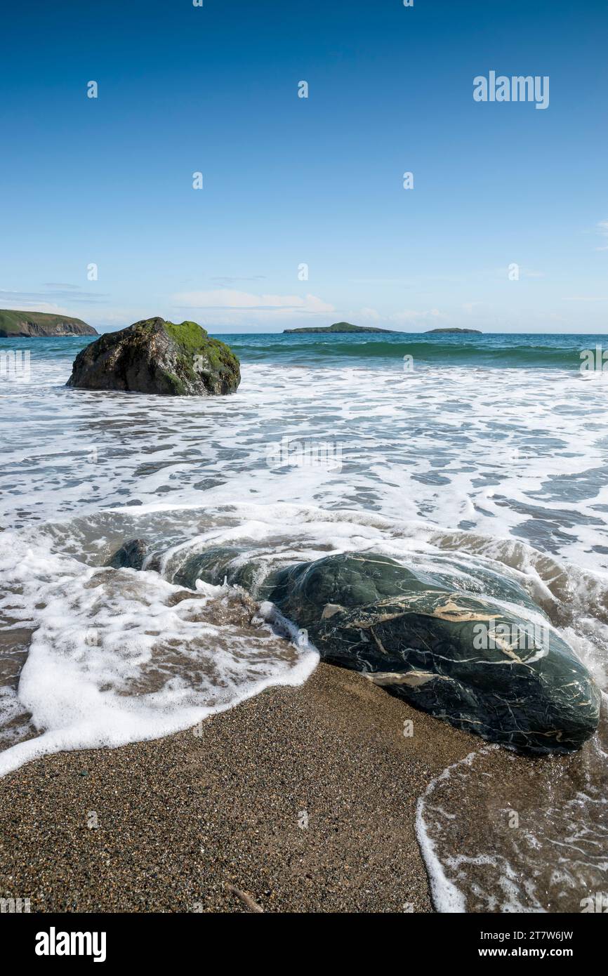 Aberdaron beach in Gwynedd on the Lleyn Peninsula North Wales with the ...