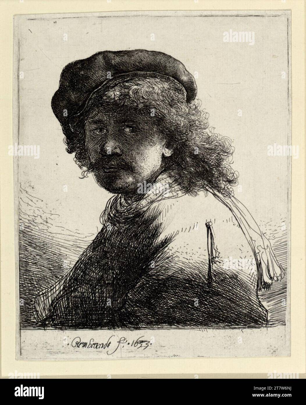 Rembrandt Harmensz. van Rijn Self -portrait with the sash around the ...