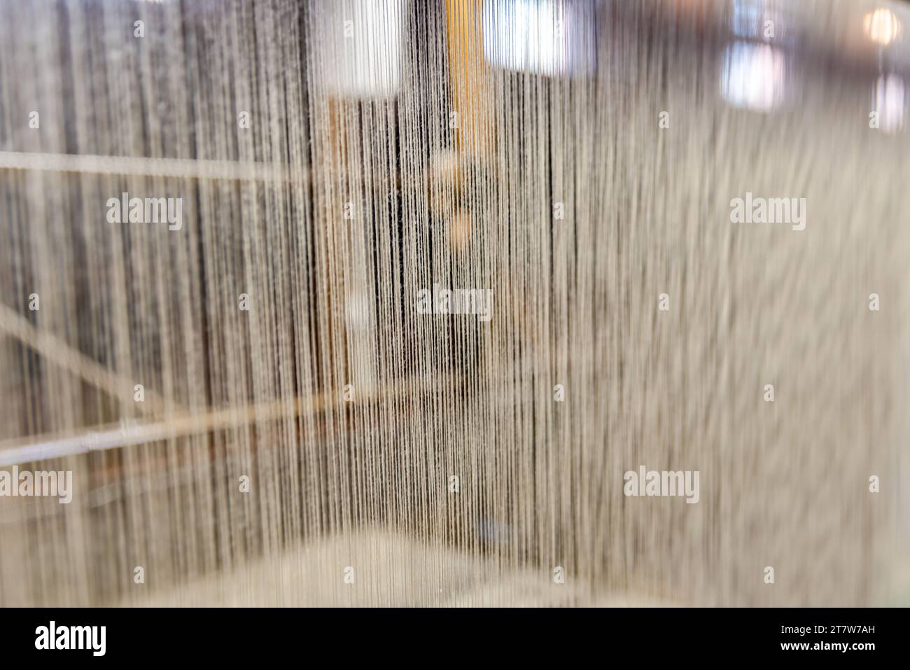 Traditional textile manufacture Weaving thread for the textile industry ...