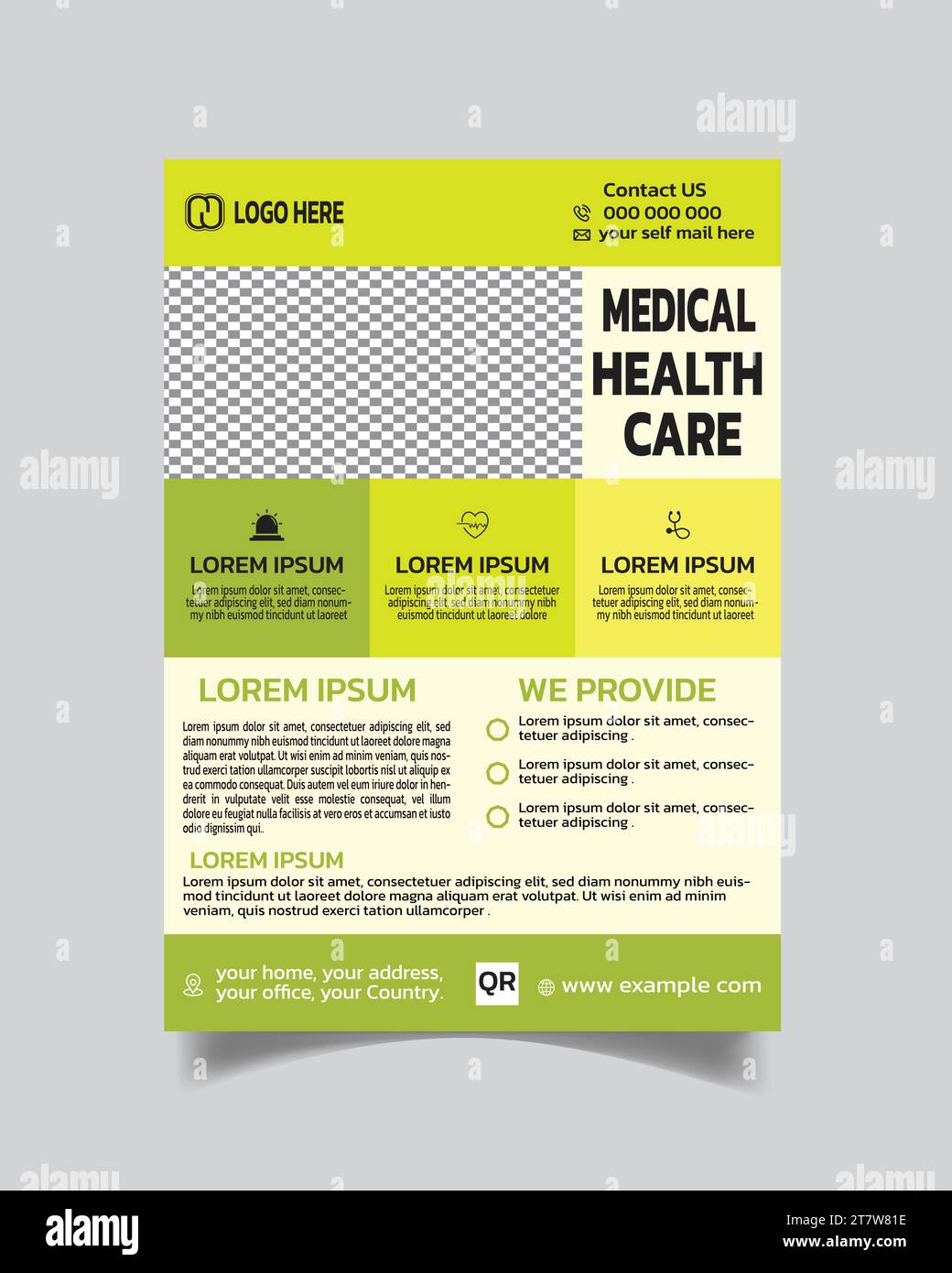 Corporate medical flyer leaflet, hospital flyer cover, medical modern ...