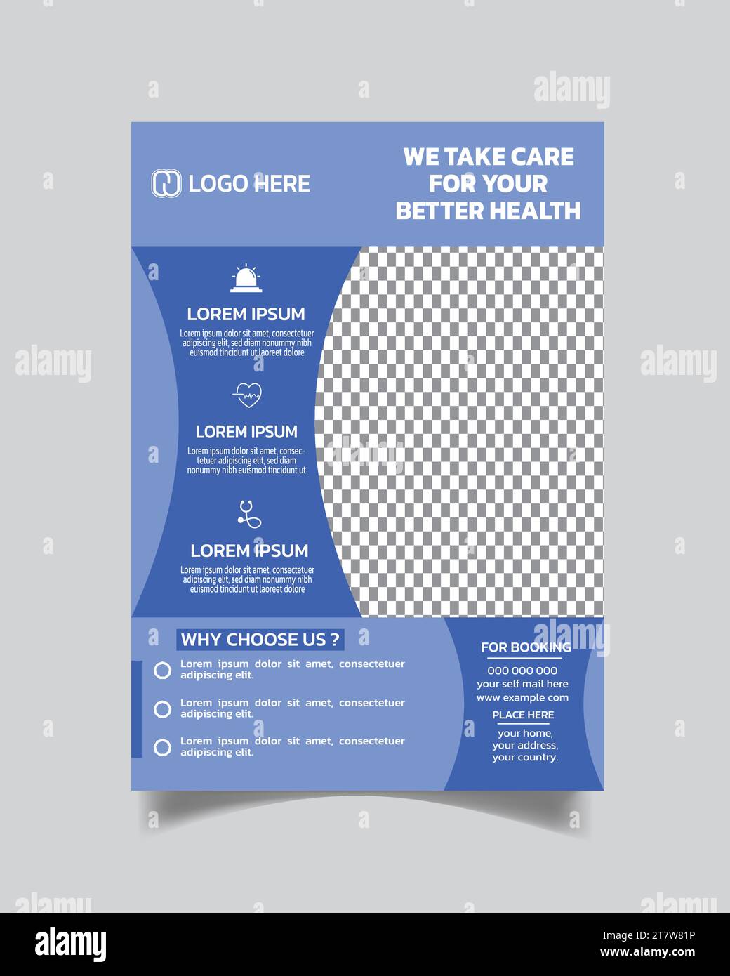 Elegant health care flyer, medical flyer cover design, medical flyer ...