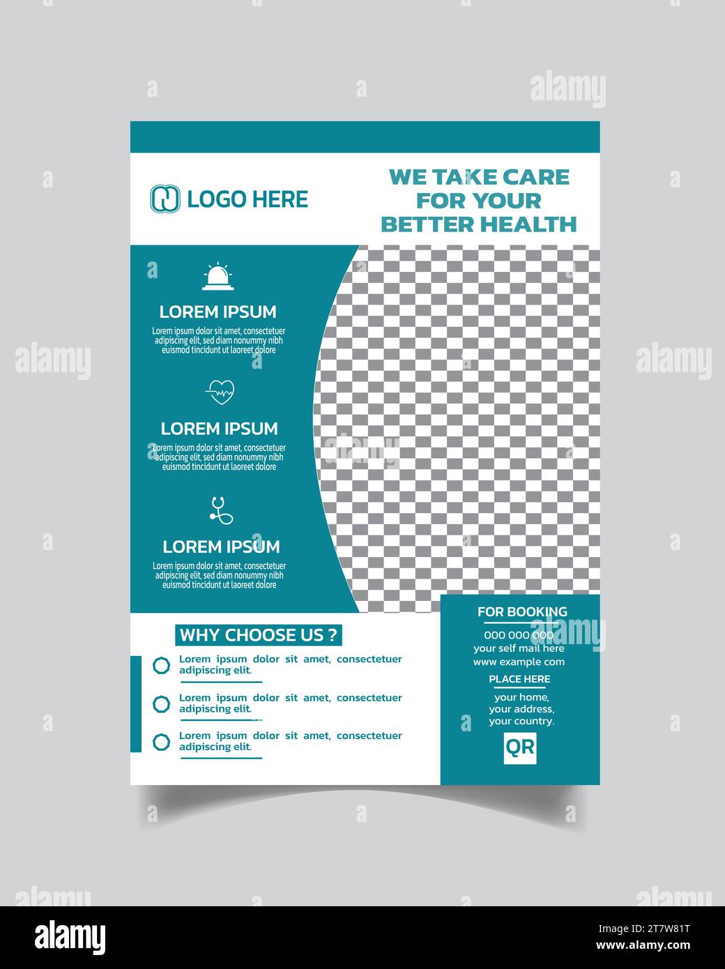 Creative health care flyer, hospital flyer cover design, medical flyer ...