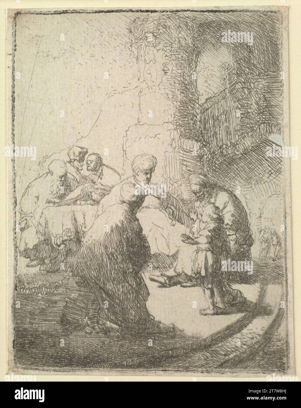 Rembrandt Harmensz. van Rijn Jesus among the scribes (small plate ...