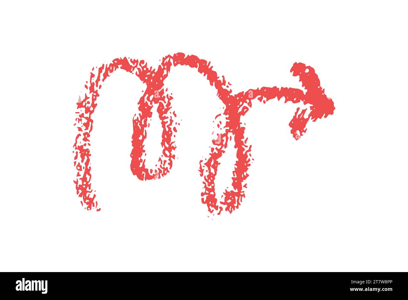 crayon emphasis arrow. Hand drawn red charcoal symbols for hand drawn ...