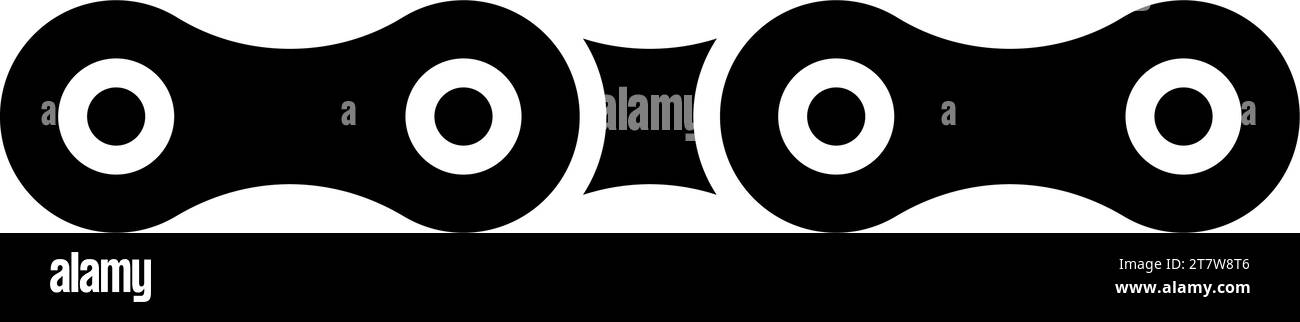 Chain bicycle link bike motorcycle two element icon black color vector ...