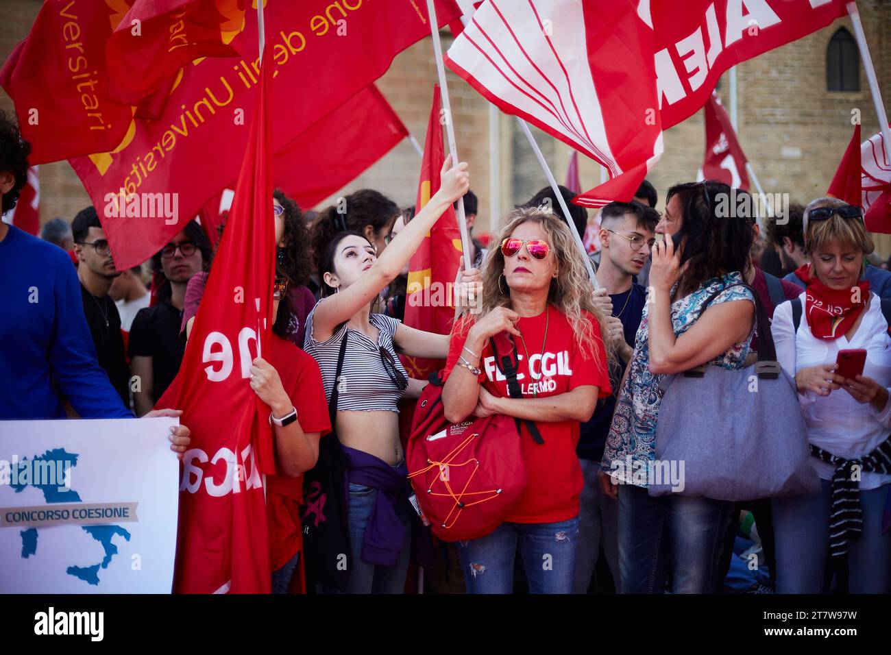 Palermo, Sicily, Italy. 17th Nov, 2023. Palermo joined the general ...