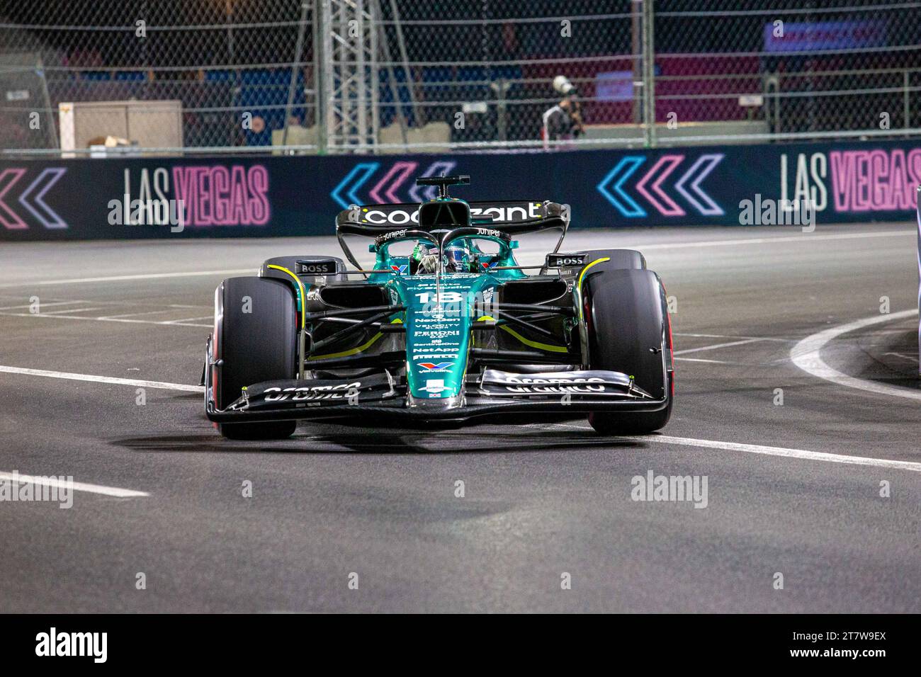Fernando Alonso (SPA) Aston Martin F1 Team AMR23 during FORMULA 1 HEINEKEN SILVER LAS VEGAS ...