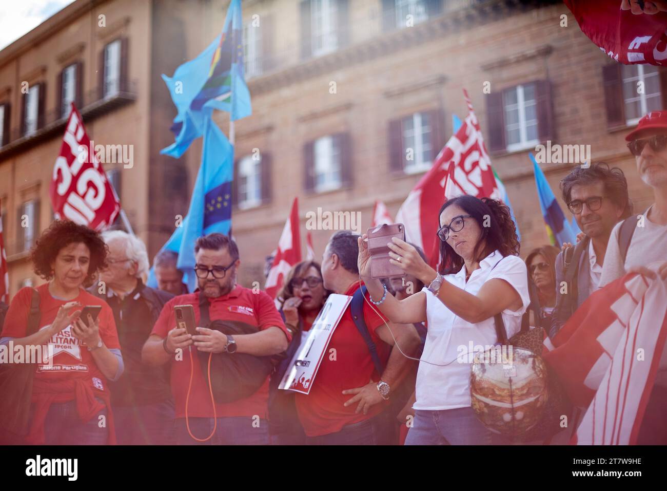 Palermo, Sicily, Italy. 17th Nov, 2023. Palermo joined the general ...