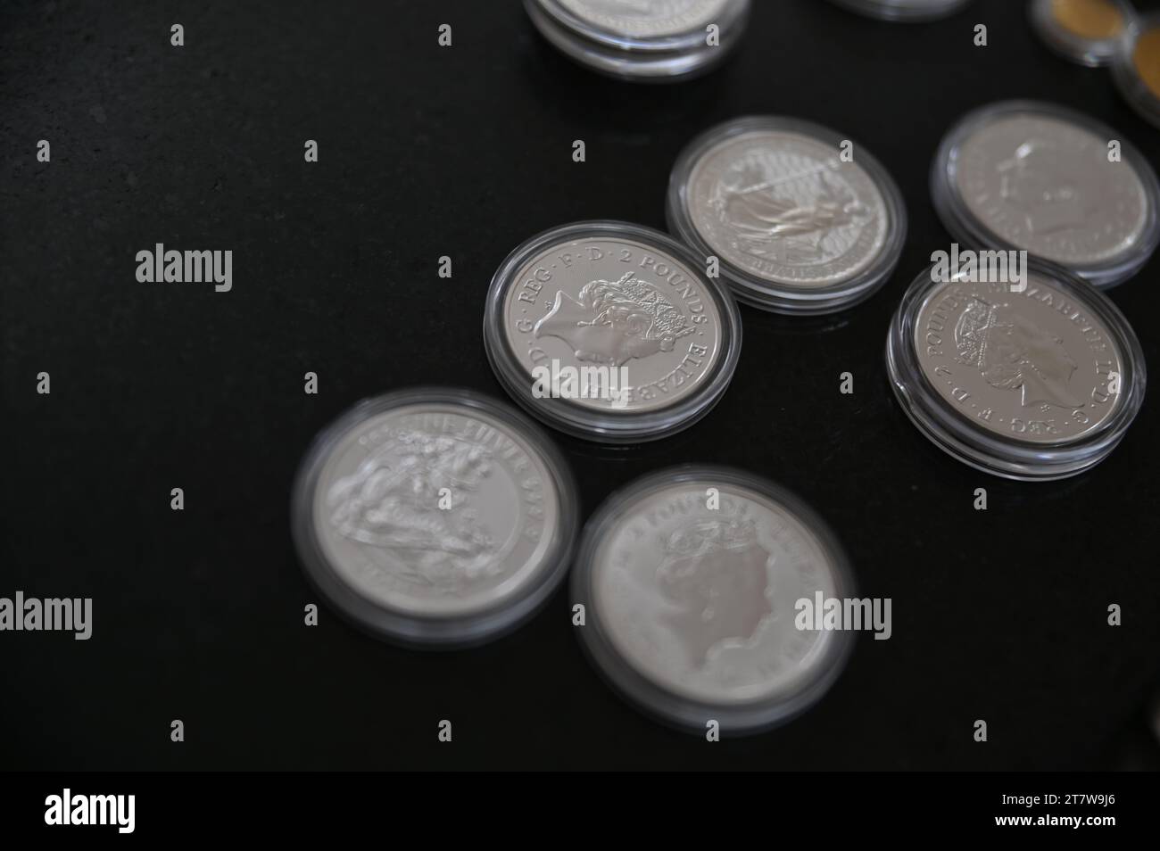 One Ounce Coins 3 Stock Photo - Alamy