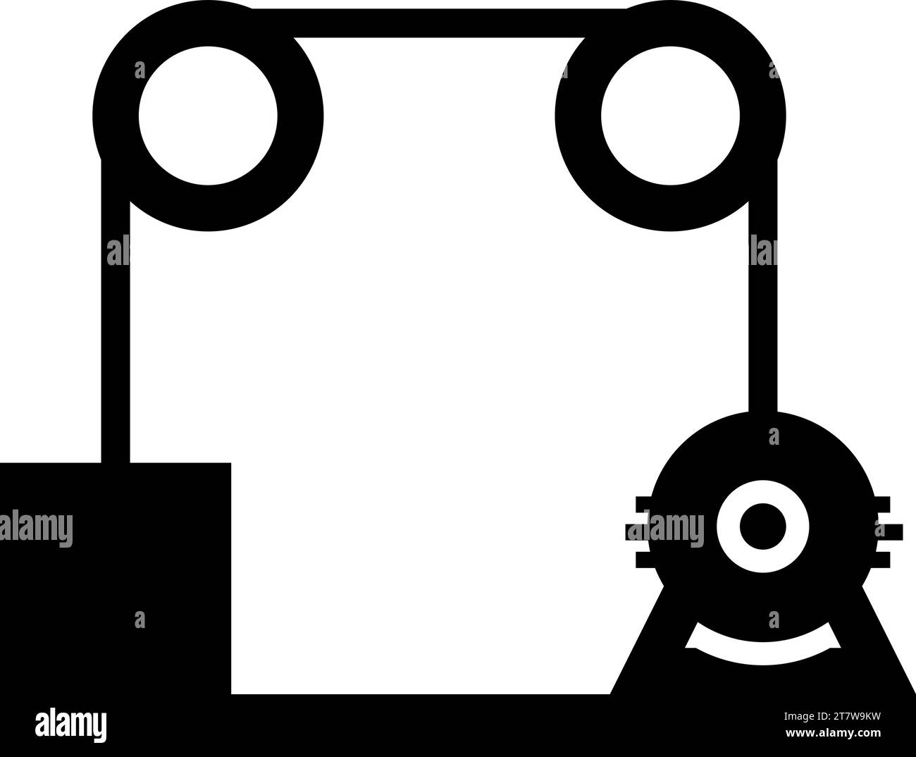 Gravity engine icon black color vector illustration image flat style ...