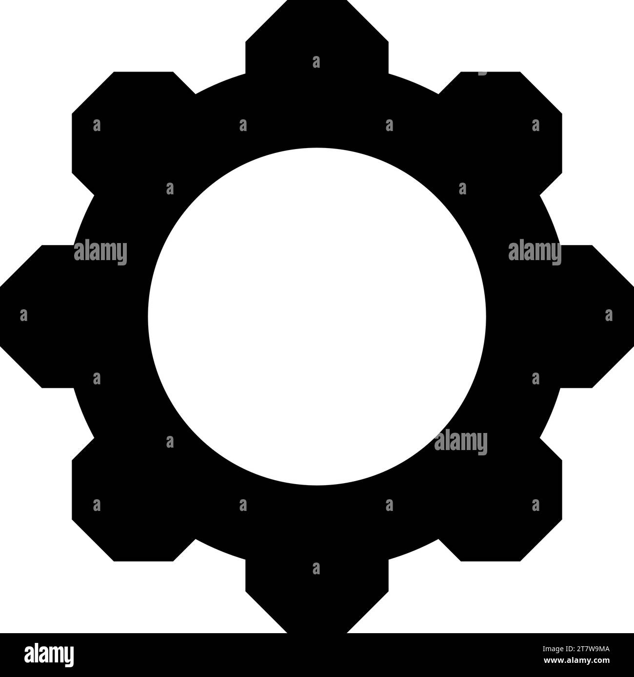 Gear cogwheel icon black color vector illustration image flat style ...