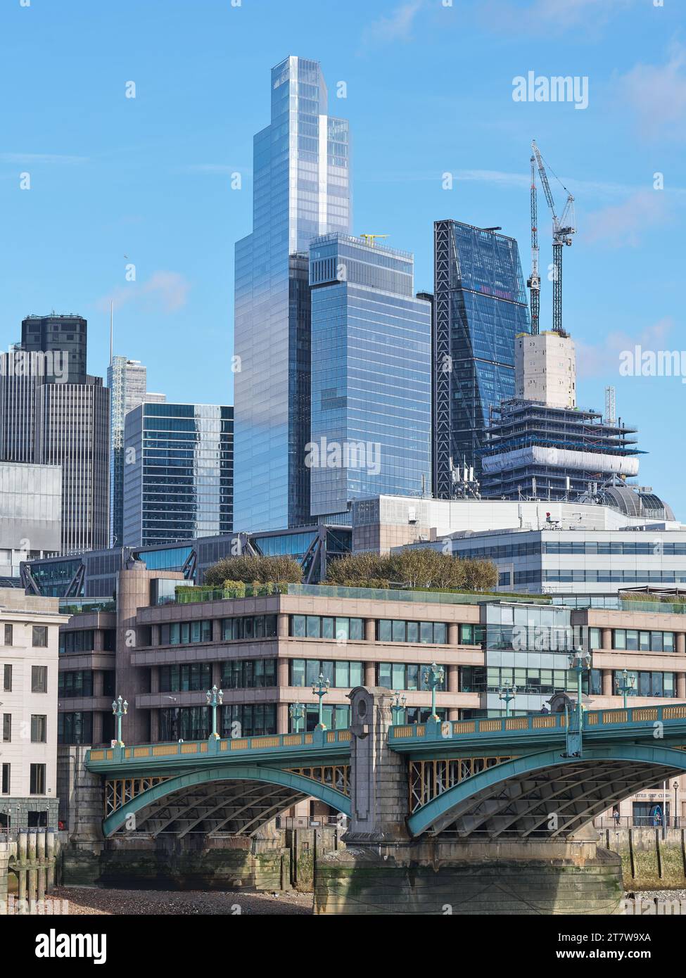 Commercial skyscraper buildings in the City of London, England Stock ...