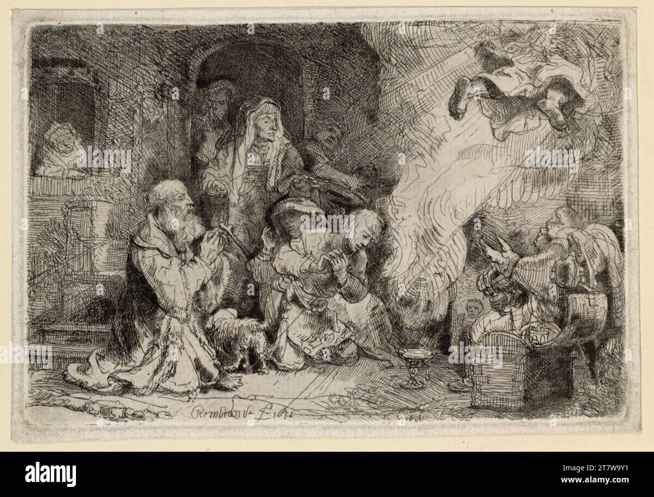 Rembrandt Harmensz. van Rijn The angel leaves the family of Tobias ...
