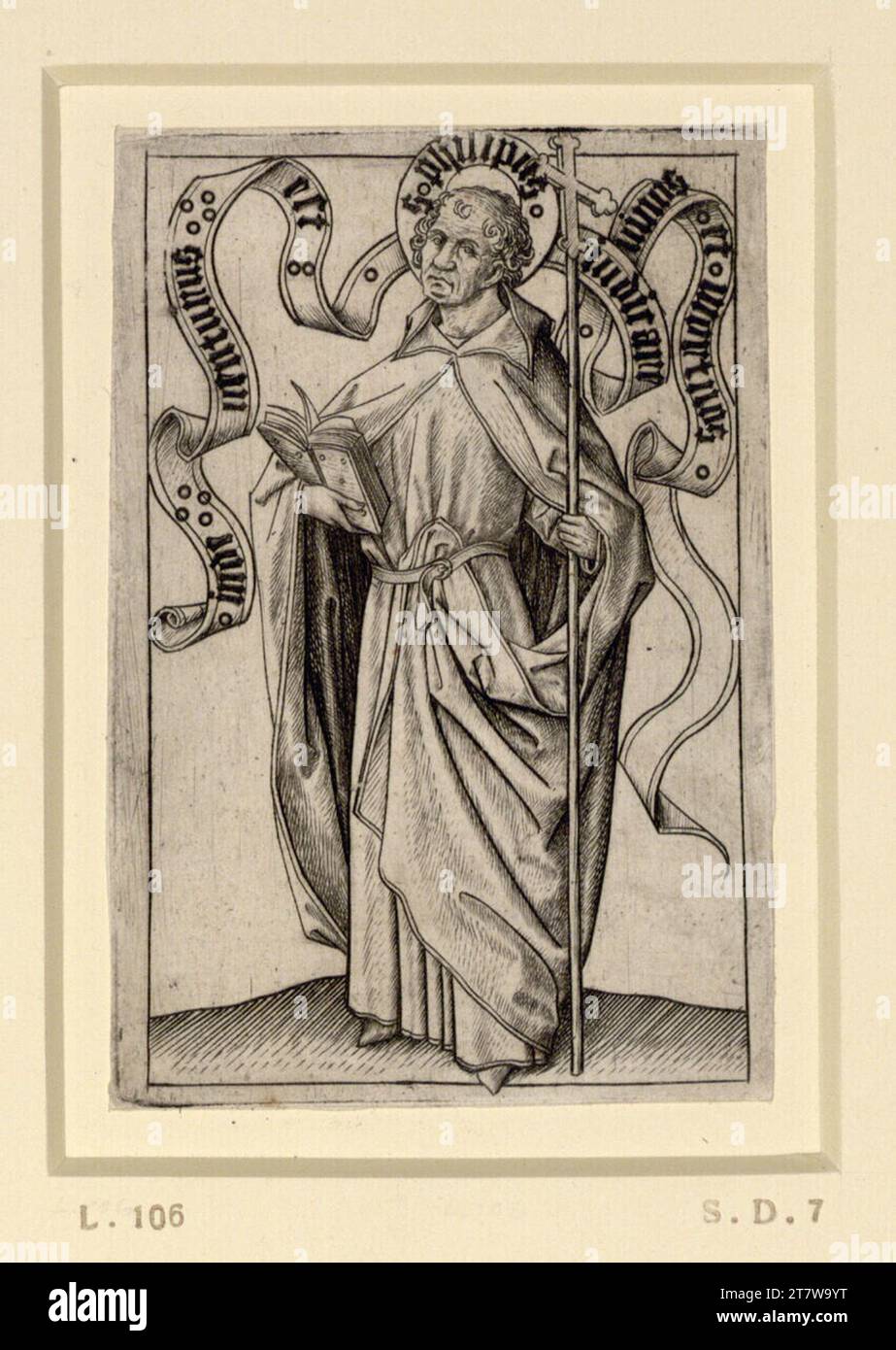 Meister E.S. Philip. Copper engraving print zweites Drittel des 15 ...