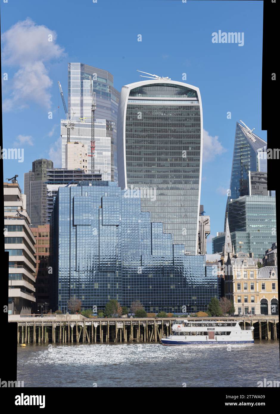Northern & Shell building on the north bank of the river Thames in ...