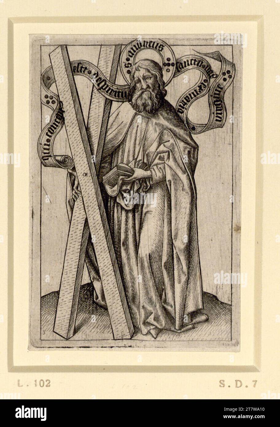 Meister E.S. Andreas. Copper engraving print zweites Drittel des 15 ...