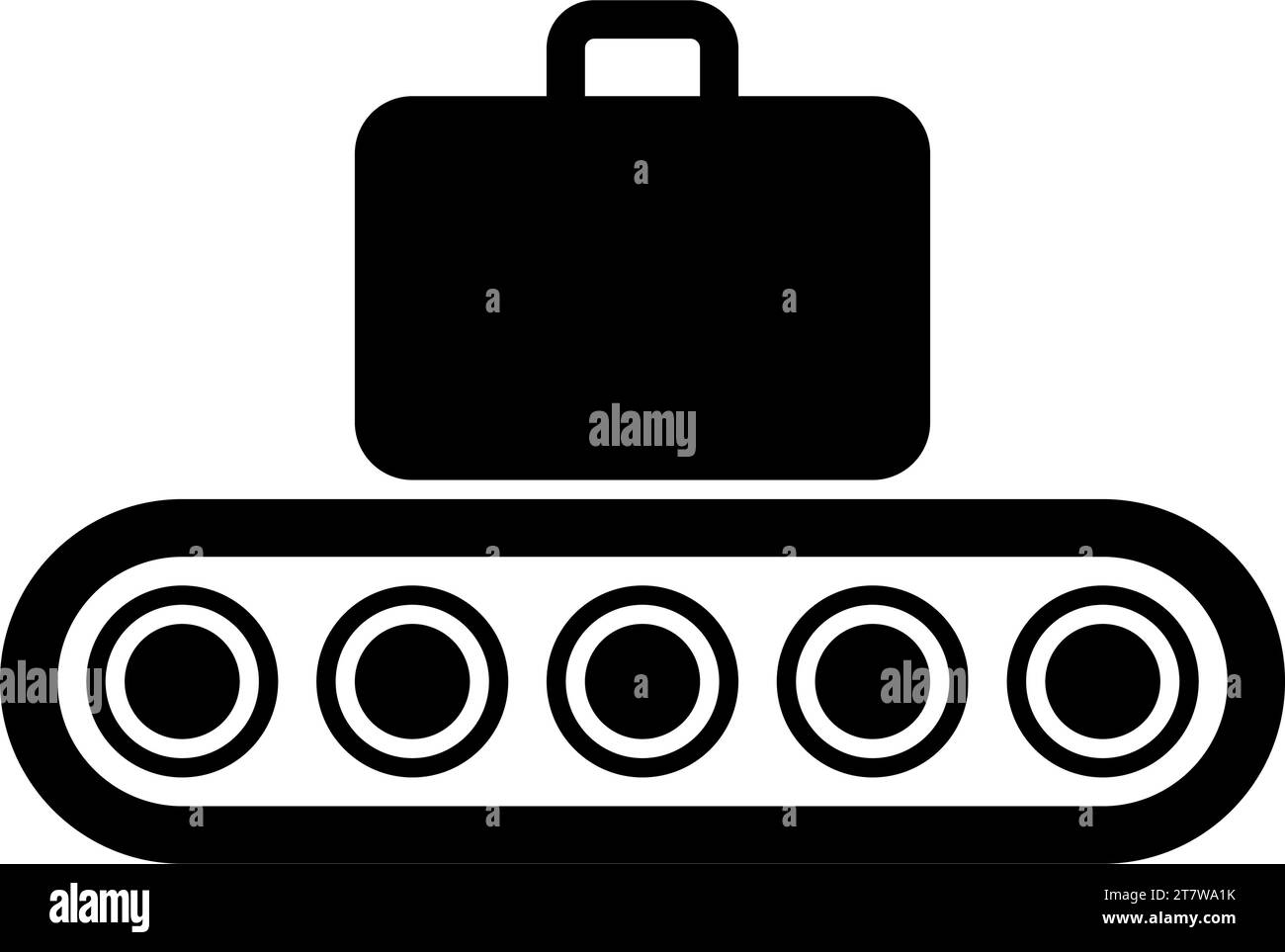 Conveyor belt airport tape baggage passengers luggage suitcase ...
