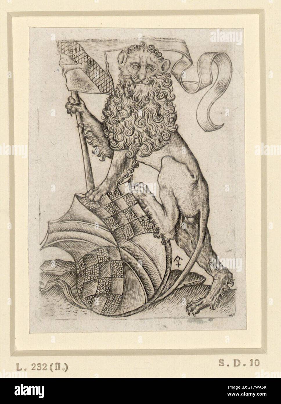 Meister E.S. Wax-is. Copper engraving print zweites Drittel des 15 ...
