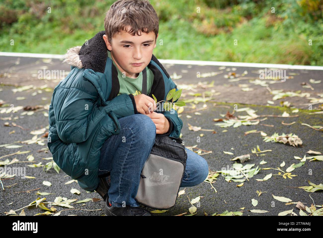 A young boy in early teens, navigating the challenges of autism ...