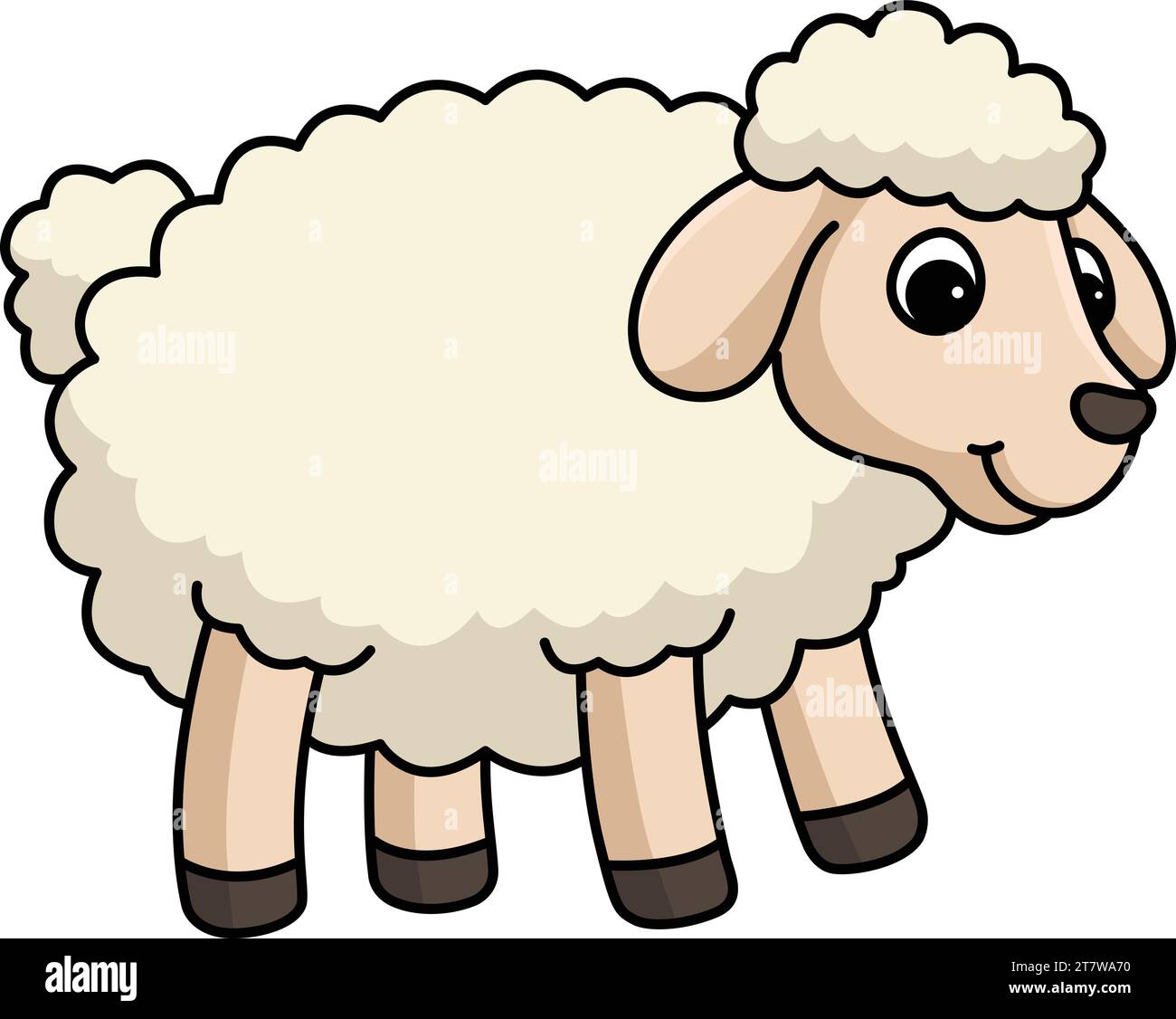 Sheep Cartoon Colored Clipart Illustration Stock Vector Image & Art - Alamy