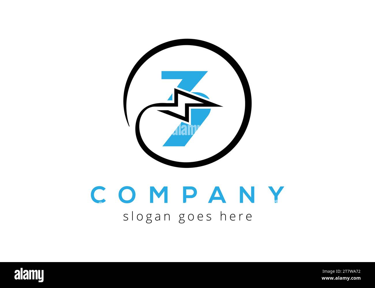 Letter 3 lighting thunder bolt Logo Design Vector Template. Electric ...