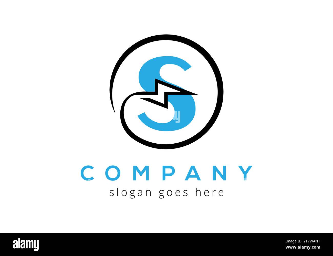 Letter S lighting thunder bolt Logo Design Vector Template. Electric bolt letter logo Design ...
