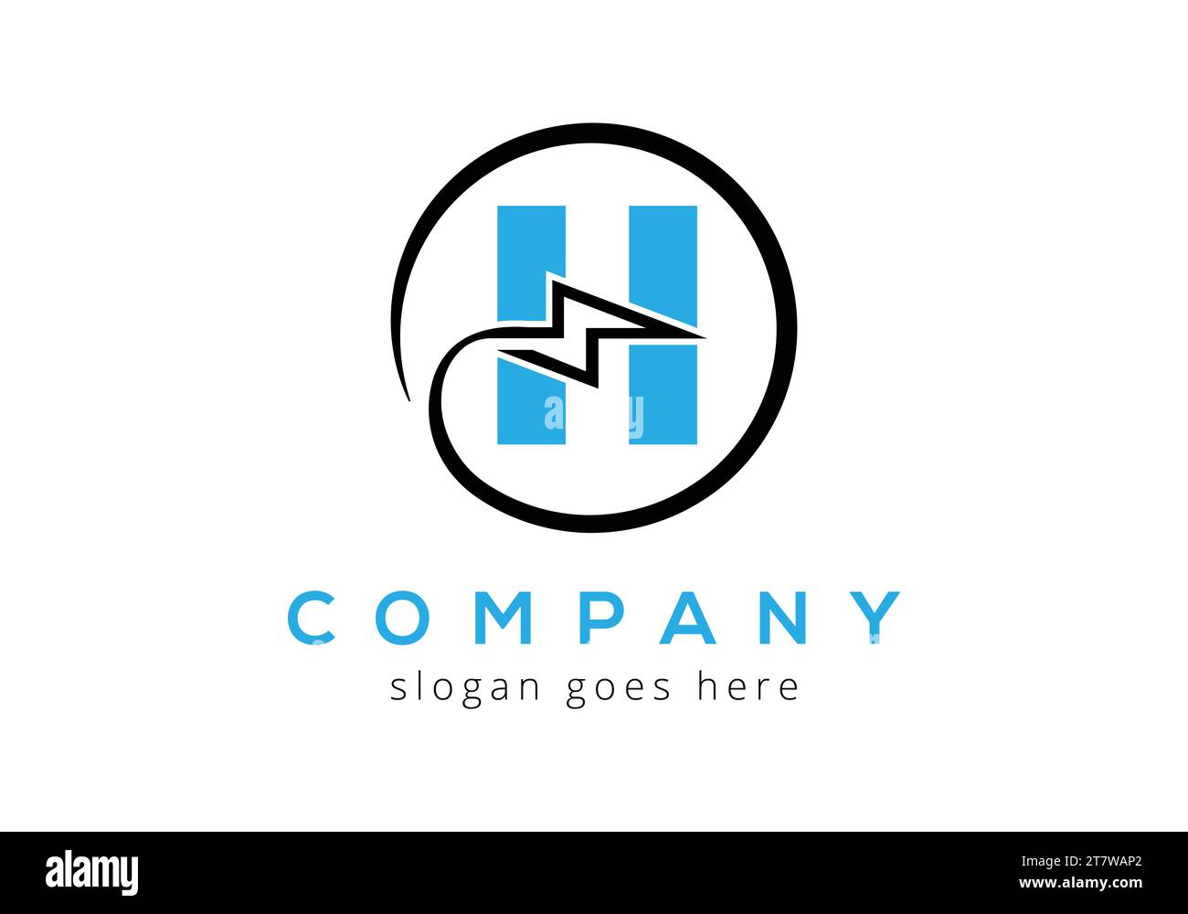 Letter H lighting thunder bolt Logo Design Vector Template. Electric bolt letter logo Design ...
