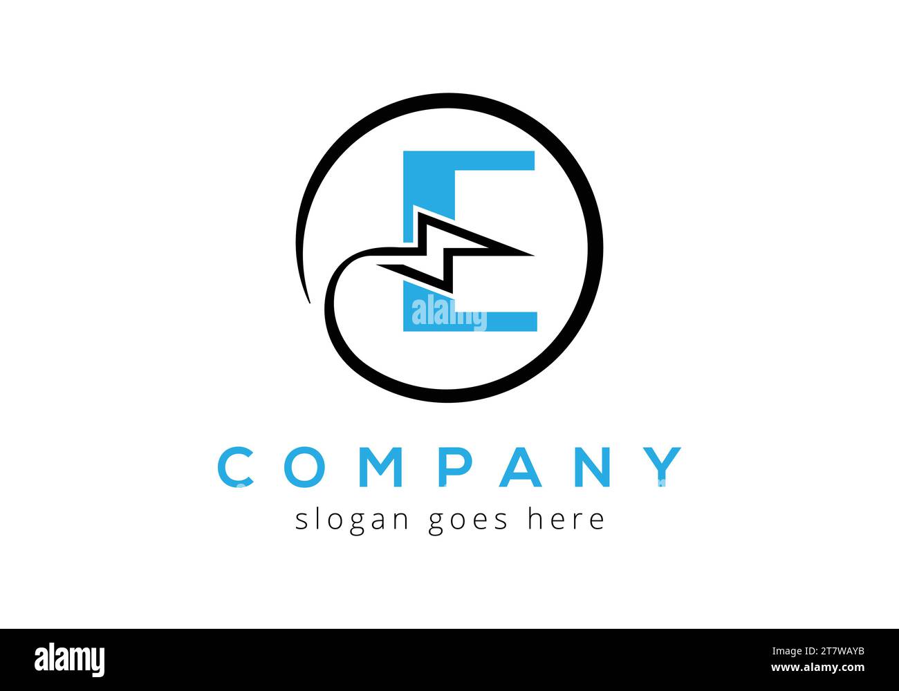 Letter E lighting thunder bolt Logo Design Vector Template. Electric bolt letter logo Design ...