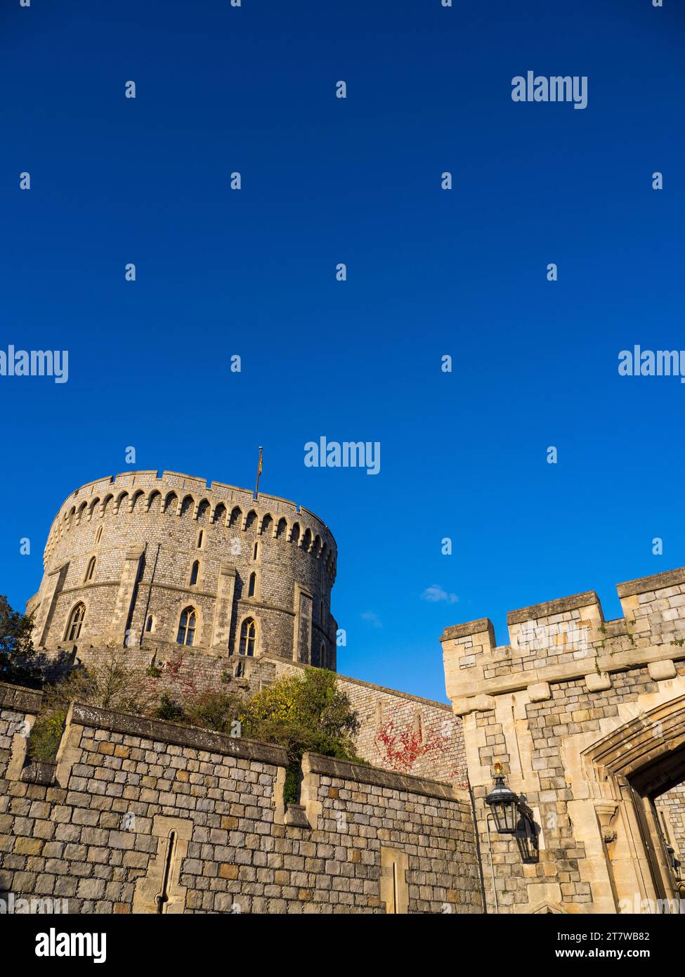 St Georges Gate and the Round Tower, Windsor Castle, Windsor, Berkshire ...