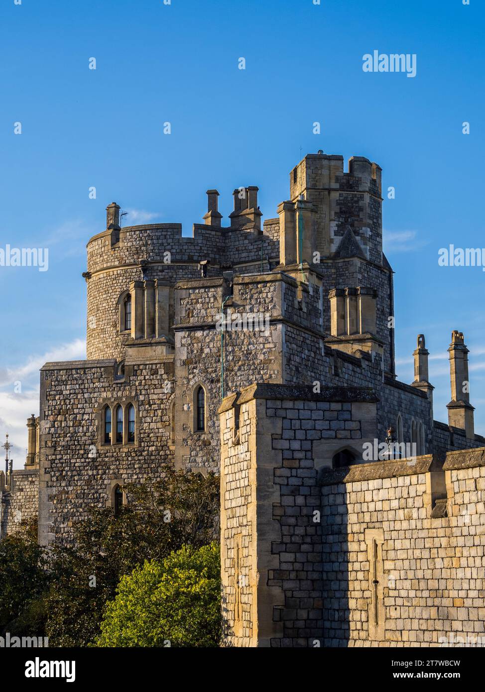 Saxon Tower (front) and King Henry III Tower (back), Windsor Castle ...