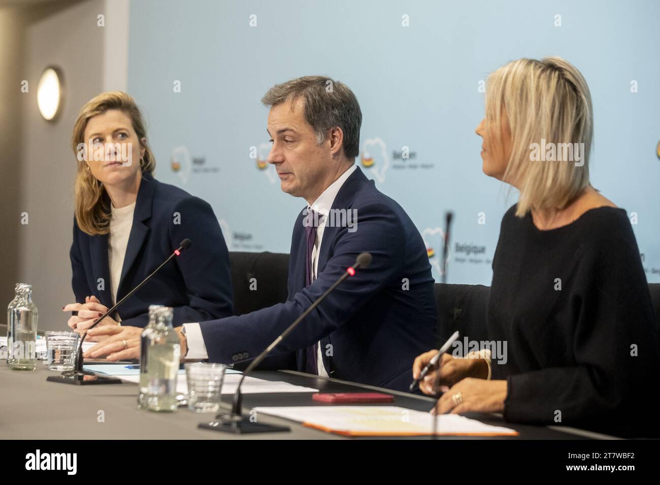 Brussels, Belgium. 17th Nov, 2023. Interior Minister Annelies Verlinden ...