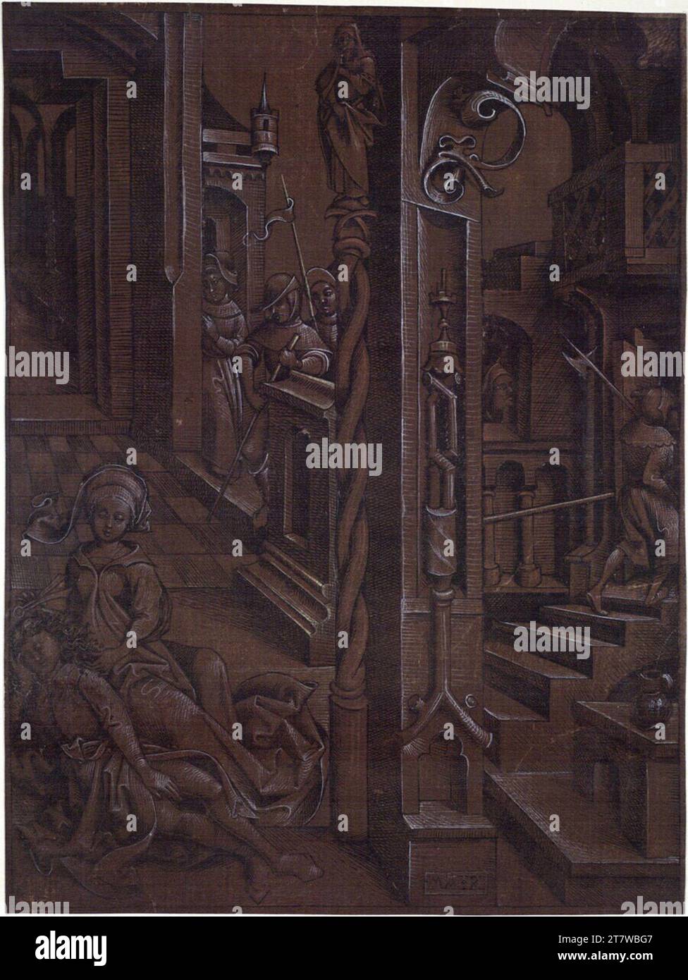 Nikolaus Alexander Mair von Landshut Samson and Delila. Copper ...