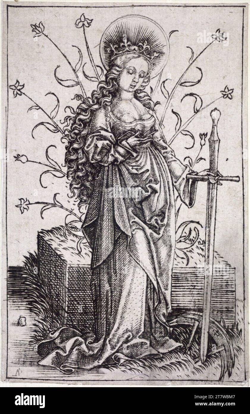 Meister PW von Köln (Meister PPW) (Meister PPW) Saint Katharina. Copper ...