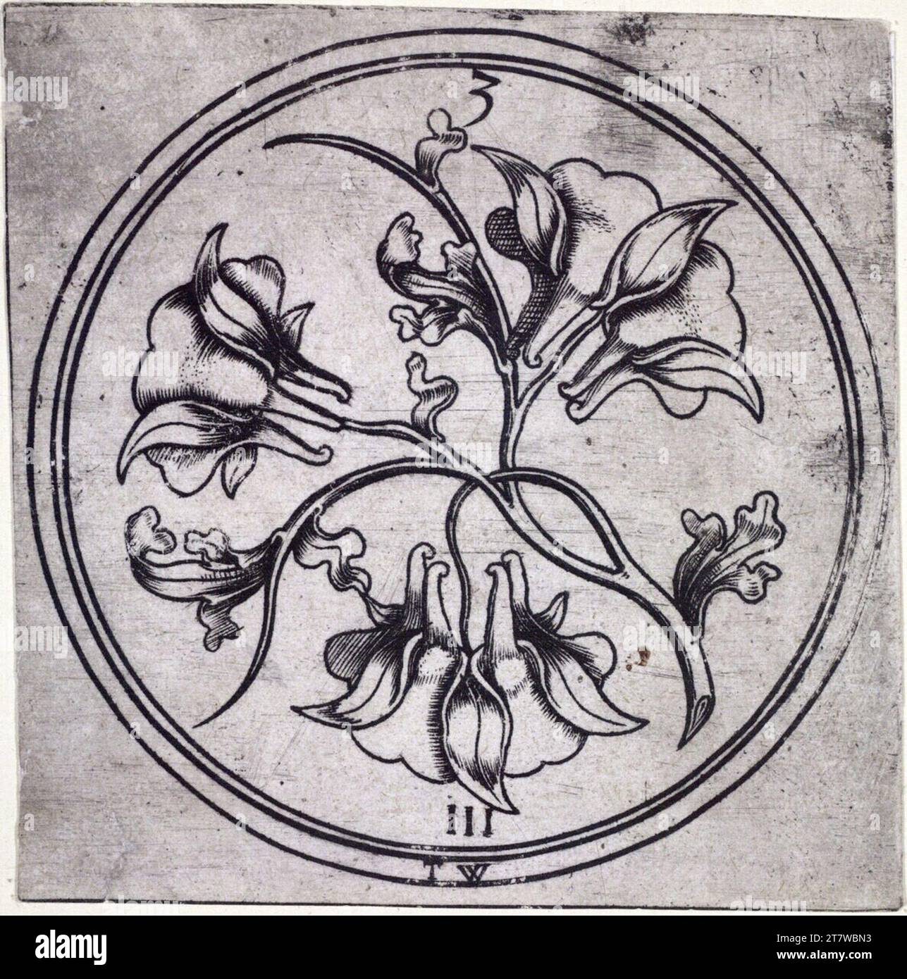 Telman von Wesel Painting trial. Copper engraving print around 1500 ...