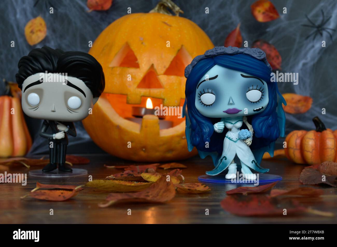 Funko Pop action figures of Victor and Emily from dark fantasy gothic ...