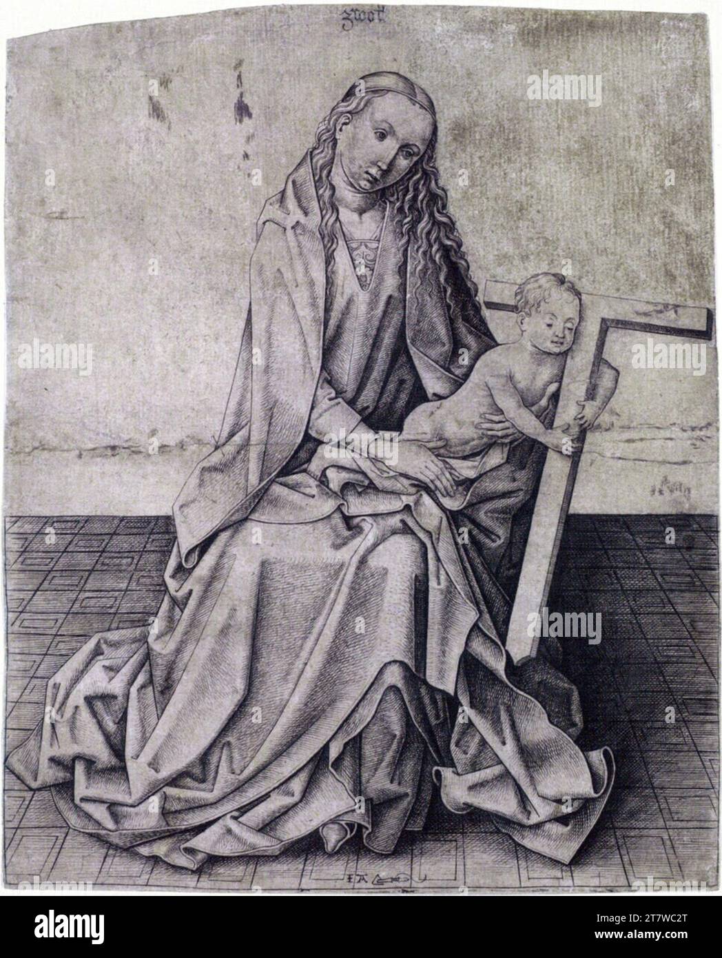 Meister IAM von Zwolle (Meister IA von Zwolle The seated Madonna with ...