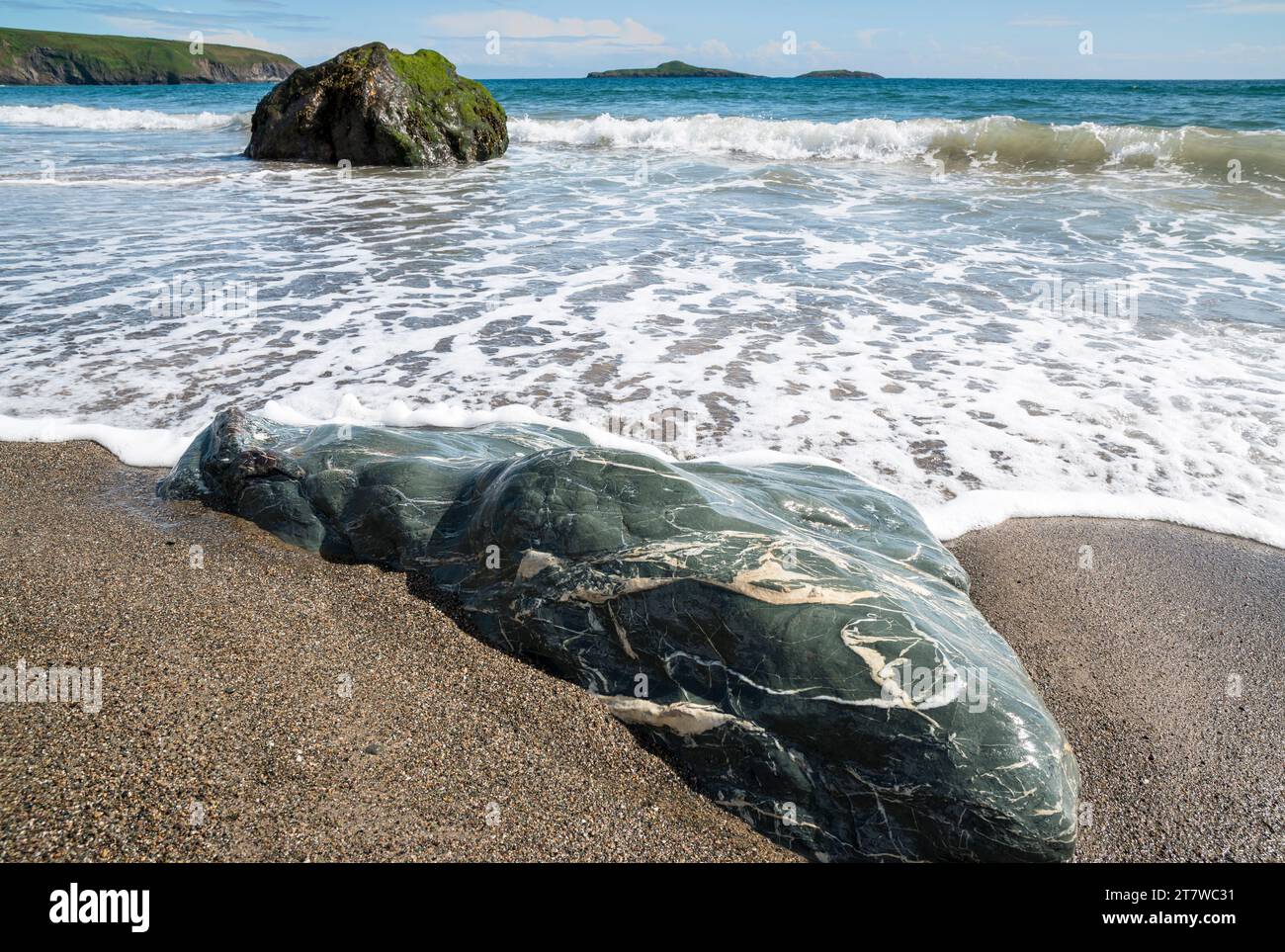 Aberdaron beach in Gwynedd on the Lleyn Peninsula North Wales with the ...