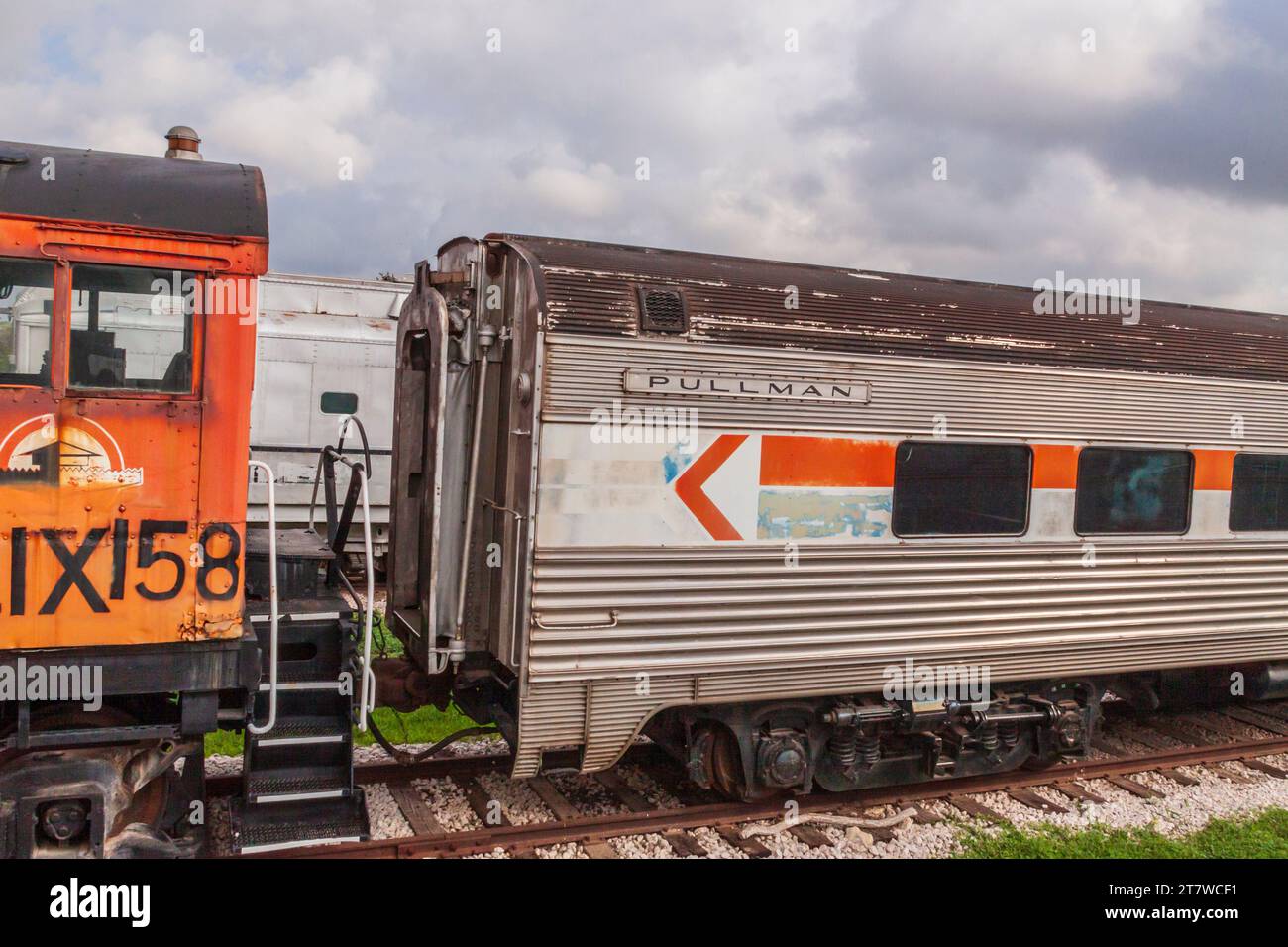 Vintage rail cars from the 1920s in active use on the Austin Steam ...